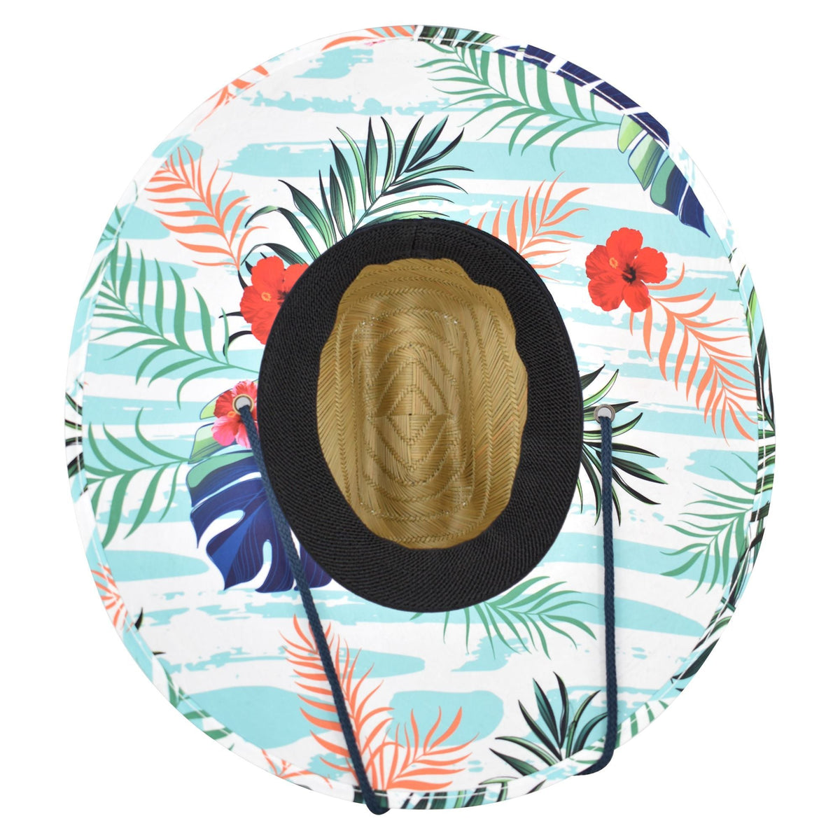 Qwave Straw Hats for Women - Stylish Tropical Print Designs, Beach Gear ...